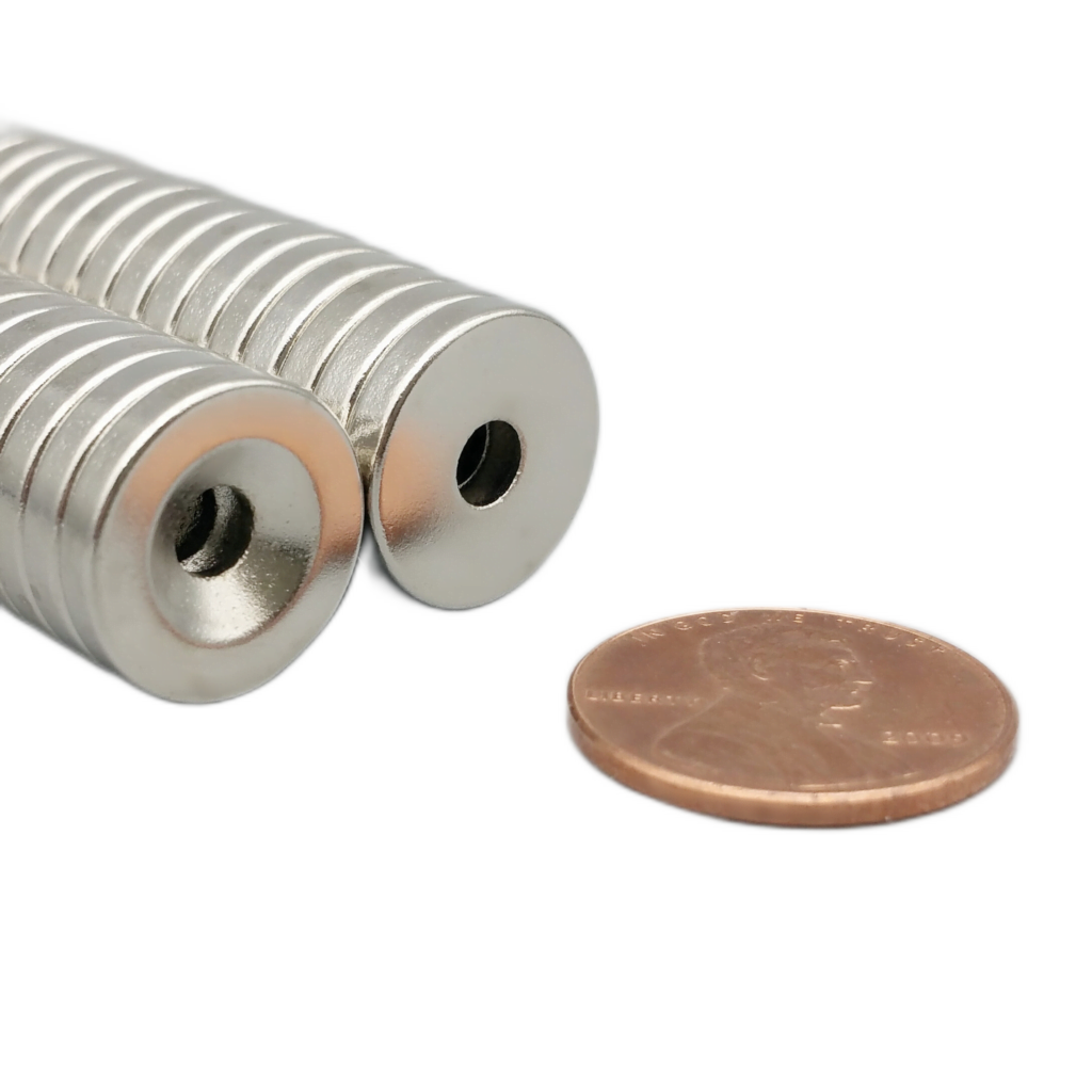 Diameter 14mm / 0.551″ Disc Countersunk Neodymium Magnets - MagnetsTek
