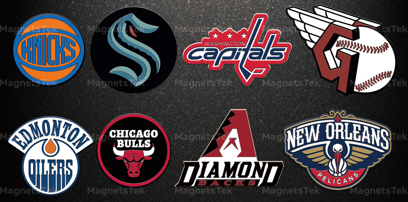 Fridge Magnet Badge Video NFL NBA Teams - MagnetsTek